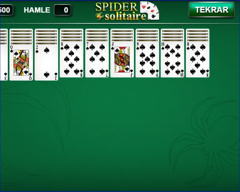 Spider Solitaire Fullscreen ♣️ - Play on Online Solitaire IO for free